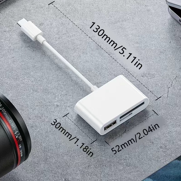 Other | 3 In 1 Usb Ctype C To Usb Camera Memory Card Reader Adapter ...